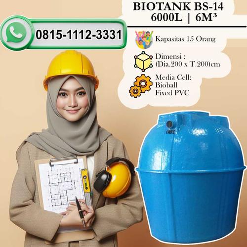 Jual Septictank Biotank Biofil Kapasitas 6000 Liter 6M3 / Biotech ...