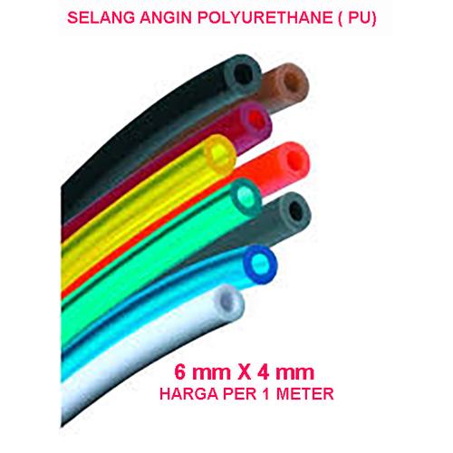 Jual Selang Pu (PollyUrethane) Ukuran OD 6mm x 4 mm Harga Permeter - Biru - Jakarta Barat ...