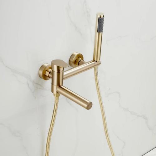 Jual Kran bathtub & shower panas dingin gold model geser, kran mandi ...