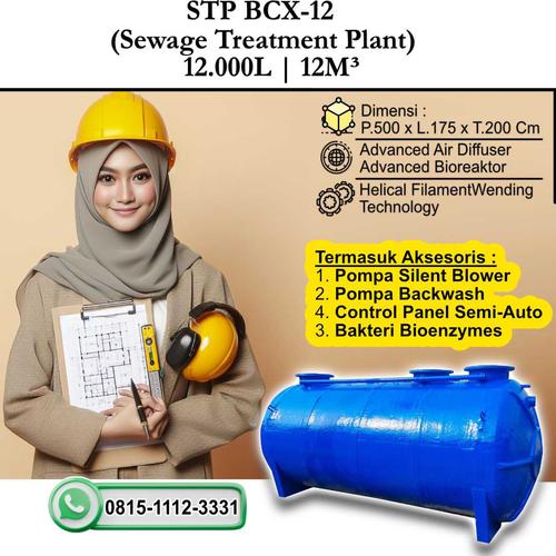 Jual Septictank Biotank IPAL STP Biotech 12000 Liter 12M3 / Biofil Tank ...