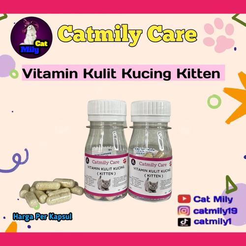 Jual Per Kapsul Vitamin Kulit Kucing KITTEN (Jamur,Scabies,Bulu Rontok ...