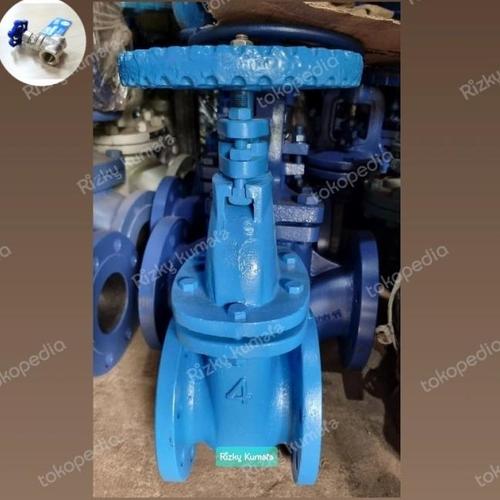 Jual FF Gate Valve Cast Iron Flange 10K 4" Inch / Gate Valve Jis 10K ...