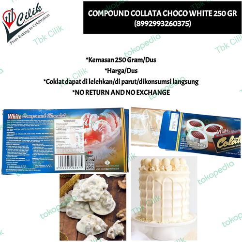 Jual coklat+batang+compound+white+250 gr+collata+masak+bahan+topping ...