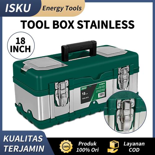 Promo Isku Tool Box Besar 18 Inch Kotak Perkakas Stainless Besar Tool ...