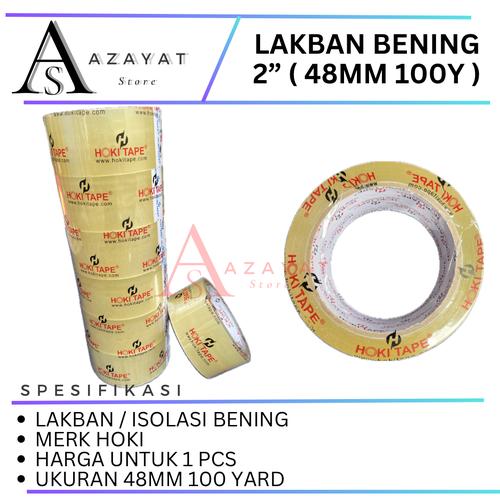 Jual Lakban / Isolasi Bening 48mm 100yard 48 mm x 100 yard 2 inch ...