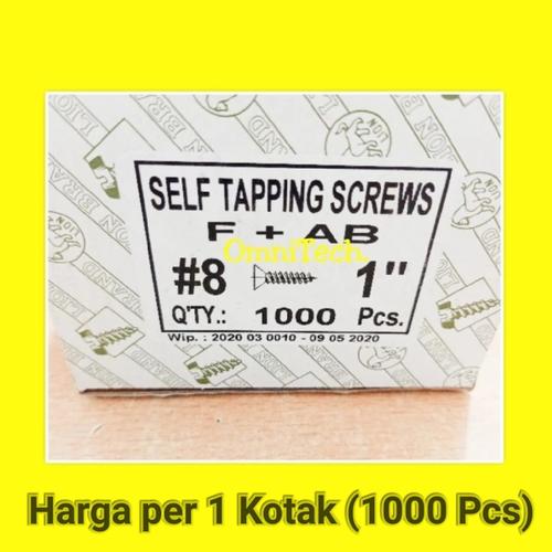 Jual Sekrup Tap Tapping Screw FAB FH Kepala Rata (+) Moon Lion 8x1" 8 x ...