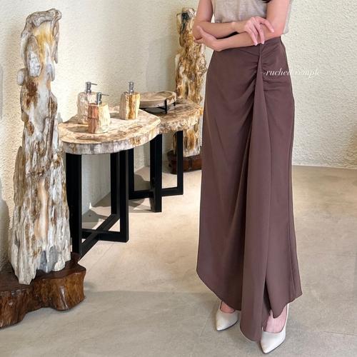 Promo Roxen Skirt - Polyester Skirt Anti Kusut - Rok Maxi Korean Loose ...
