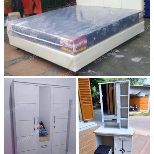 Jual Lemari 3 pintu+Bedset Kasur+Meja Rias - 1 Kamar Set Murah Paket Nikah - Kota Tangerang ...