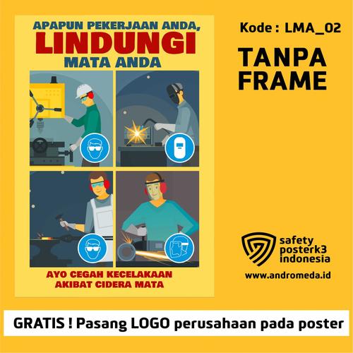 Jual Safety Poster k3: Lindungi Mata Anda Ketika Bekerja - 120x80 cm ...