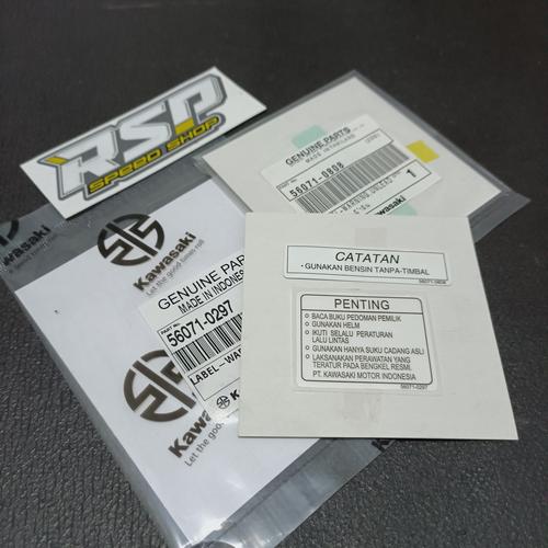 Jual STICKER STIKER LABEL PENTING CATATAN TENGKI BENSIN NINJA R SS RR ...
