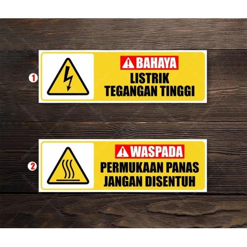 Jual STIKER VINYL BAHAYA TEGANGAN TINGGI UK. 20 X 10 CM RAMBU K3 ...