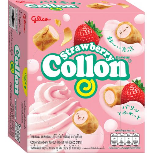 Jual Camilan Biskuit Gulung Glico Collon Rolled Biscuits - Strawberry ...