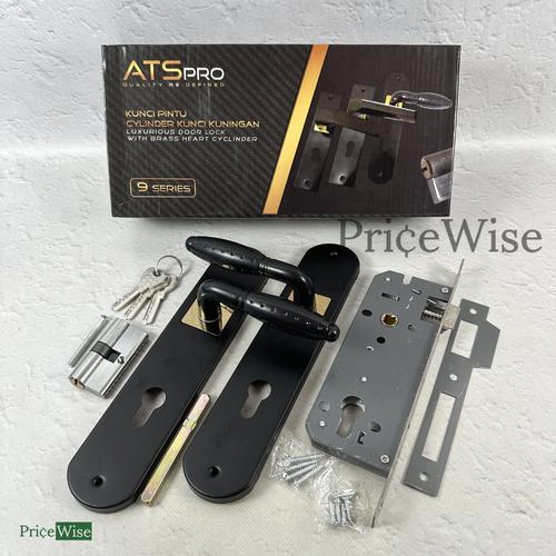 Jual Gagang Body Kunci Pintu Kuningan Set Besar ATS Pro / Handle Body Pintu - 95001, Hitam ...