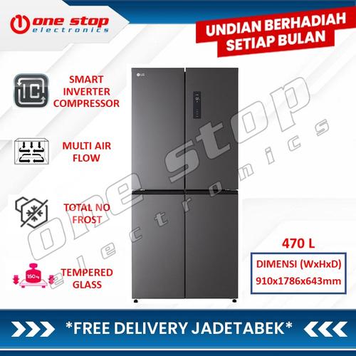 Promo LG GCFB47FFQAB / GCF-B47FFQAB Kulkas Multi Door Inverter 470L ...