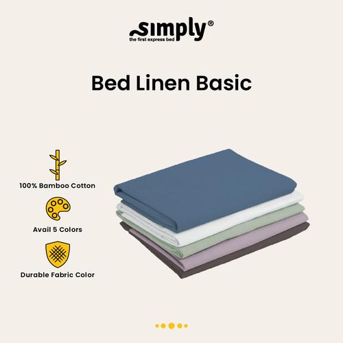 Promo Simply Bed Sheet 100% Cotton (Basic-New) - Dark Grey, 120x200 ...
