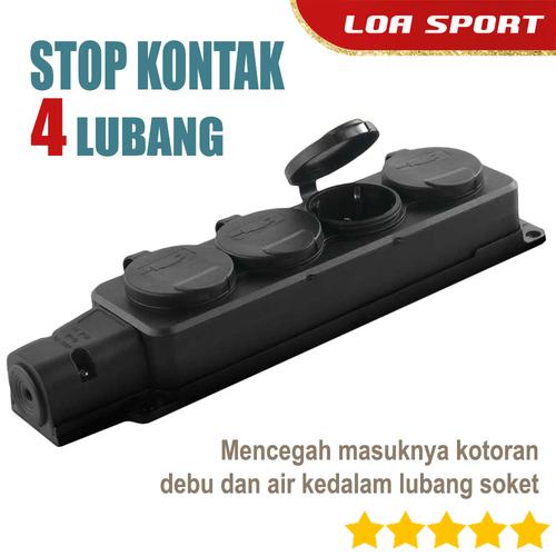 Jual Stop Kontak Listrik 4 Lubang dengan Tutup Soket 3500W 16A 250V ...