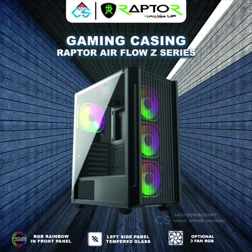 Jual Gaming Casing Raptor Air Flow Z Series Black - Casing Gaming ...
