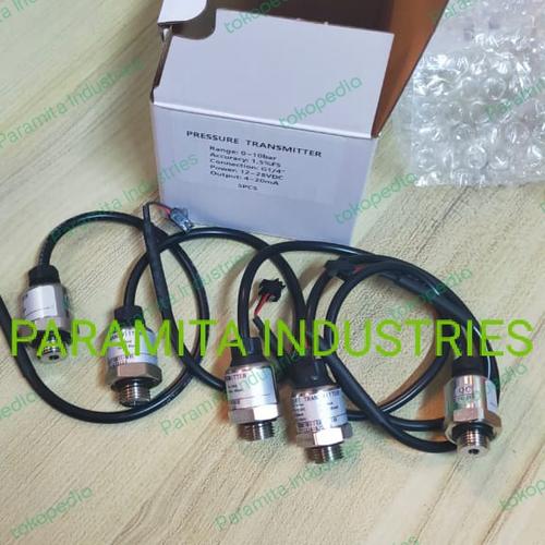 Jual Transducer pressure sensor 10 bar 4-2mA DC 12V 24V transmitter ...