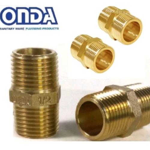 Jual Double Nipple ONDA 1/2" Brass Kuningan Dobel Nepel Nepple Valve - Jakarta Pusat - JJ Home ...