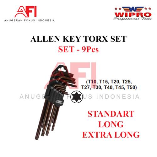 Jual WIPRO KUNCI L SET 9 PCS BINTANG ALLEN KEY TORX / EXTRA PANJANG ...