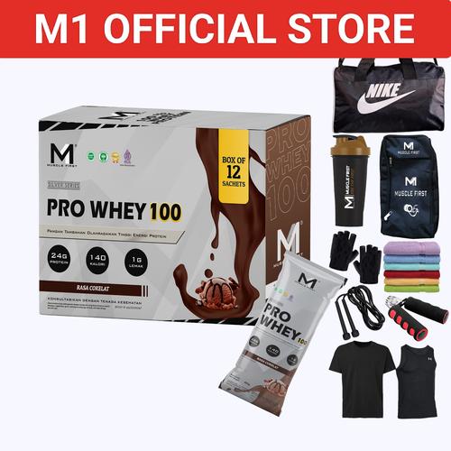 Jual Muscle First Pro Whey Protein 1 Box 12 Sachet Suplemen Fitness M1 ...