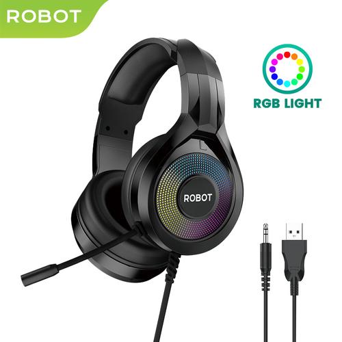 Promo ROBOT Headset Wired RH-G40 3.5mm Jack Black Original Garansi 1 ...