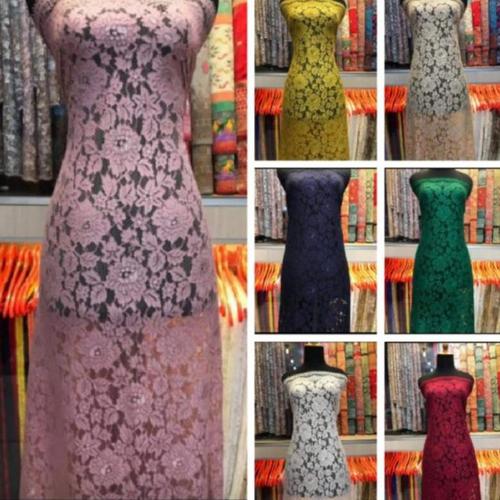 Jual Kain Brokat Full Katun. Brokat Semi France Prancis Fatmawati Bahan ...