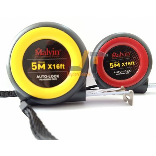 Jual meteran karet 5 meter auto lock HARGA PER LUSIN measuring tape 5 ...