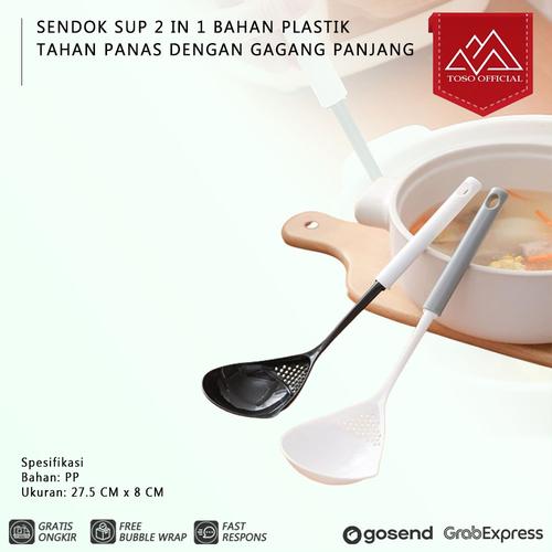 Jual Sendok Sup 2in1 Centong Plastik Tahan Panas Gagang Panjang Soup ...