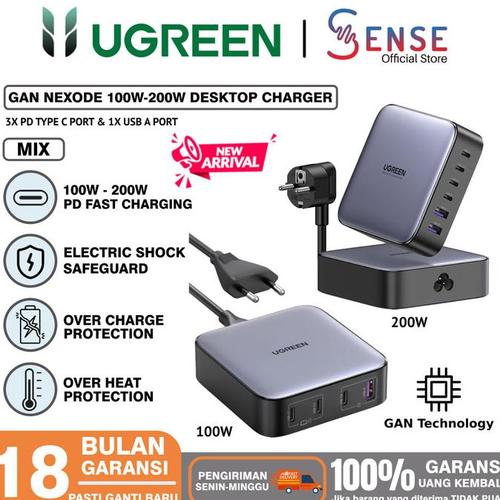 Jual Ugreen Charger Laptop Gan Nexode Pd Type C Fast Charging 100W ...