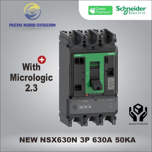 Promo MCCB NSX630N 3 Phase 630 Ampere NEW GENERATION SCHNEIDER 3P 630A ...