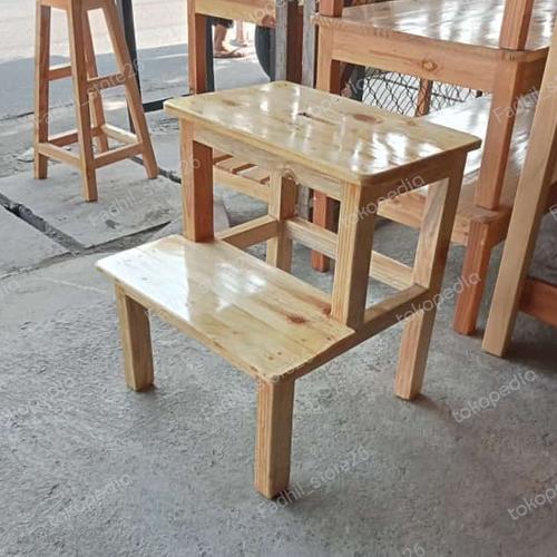 Jual Step stool kayu, kursi tangga, tangga dapur, - natural - Kota ...