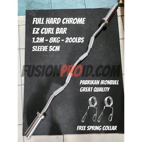 Promo Stick Barbel Ez Curl Bar OB 47 200lbs 8kg 1.2M HC Olympic Bar ...