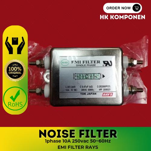Jual noise filter 1phase 10A / emi filter single phase 10a 220vac rays ...