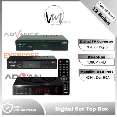 Jual Advan Digipro FullHD Receiver DVB T2 Digital Tv Converter Set Top Box - ADVAN, STB ONLY ...