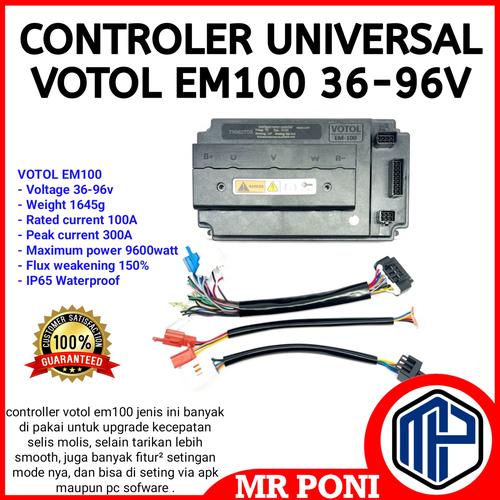 Jual VOTOL EM100 EM100S controller BLDC sepeda motor listrik electric ...