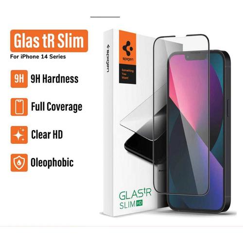 Promo SPIGEN TEMPERED GLASS BENING IPH 15 PROMAX 15 PRO 14 PLUS 14 PRO ...