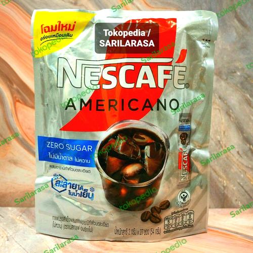 Jual |Eceran SACHET| Nescafe Americano Zero Sugar Black Coffee Cold or ...