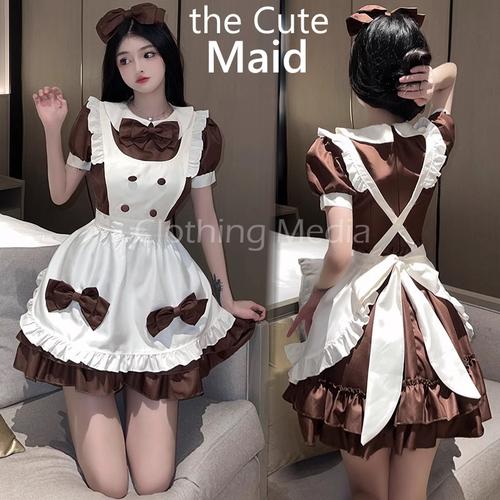 Jual Kostum French Maid Cosplay Set Apron Dress Baju Seragam Pelayan ...