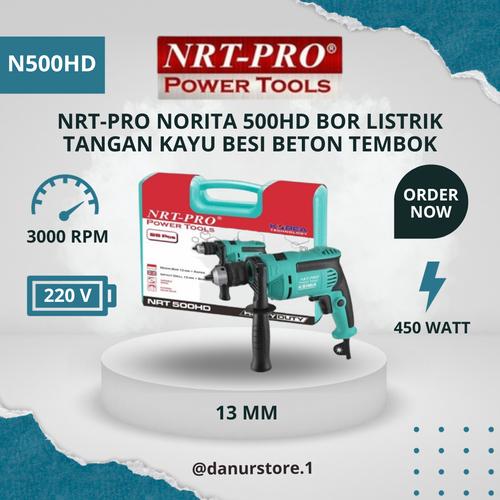 Jual NRT-PRO NORITA 500HD Bor Listrik 13mm Tangan Kayu Besi - Jakarta ...
