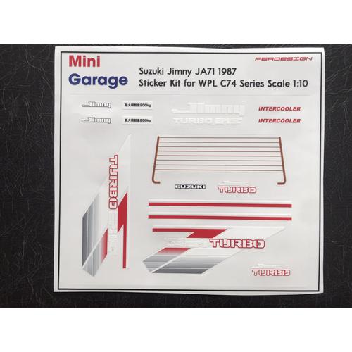Jual Sticker Kit RC WPL C74 Suzuki Jimny skala 1/10 - JA71 Merah ...