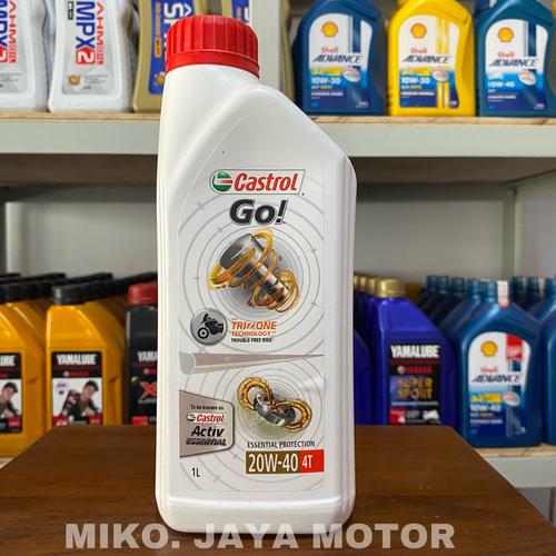 Jual Oli Castrol GO 4T 1 Liter SAE 20W-40 ESSENTIAL PROTECTION - Kab ...