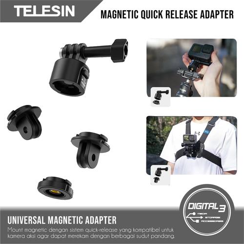 Jual Telesin Magnetic Mount Quick Release Adapter Set for Gopro Insta360 - Kota Denpasar ...