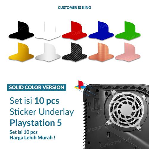 Jual 10 Pcs SOLID Sticker PS5 Playstation Logo Underlay Console Decal ...