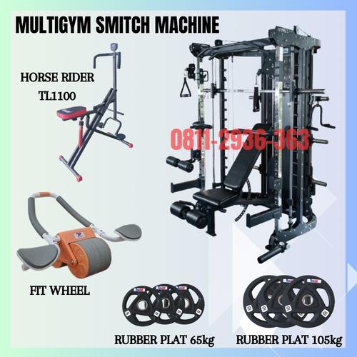 Jual Paket alat fitness Multigym lengkap , power rack , smith machine ...