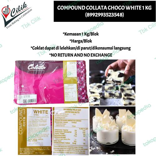 Jual coklat+batang+compound+white+1 kg+collata+masak+bahan+topping ...