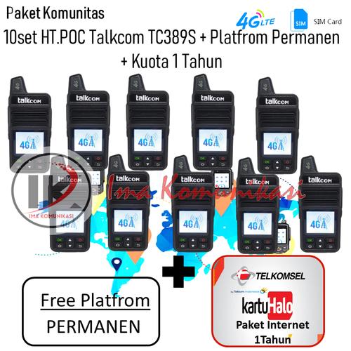 Jual 10 Set HT PoC talkcom TC389S free platform permanen + internet 1 ...