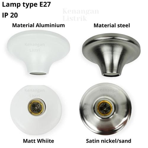 Jual Fitting Lampu Plafon Besi E27 Ceiling Lamp Bulat - SATIN - Jakarta ...