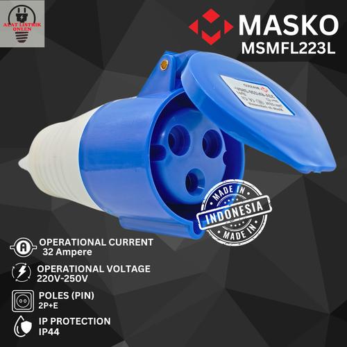 Jual Masko Industrial Mobile Socket 3 Pin 32 Ampere 2P+e 32A 415V ...