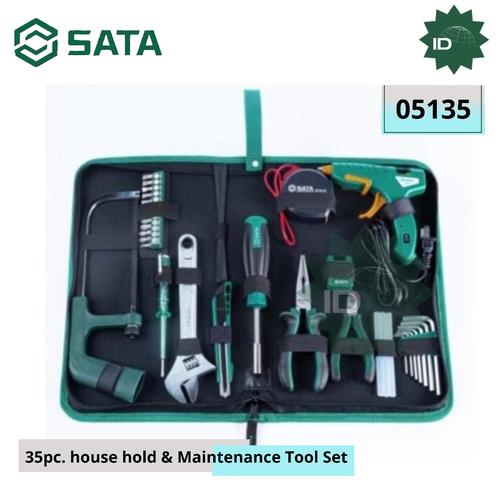 Jual Tool Kit Set 35 Pcs 05135 Household & Maintenance Tool Set Sata ...